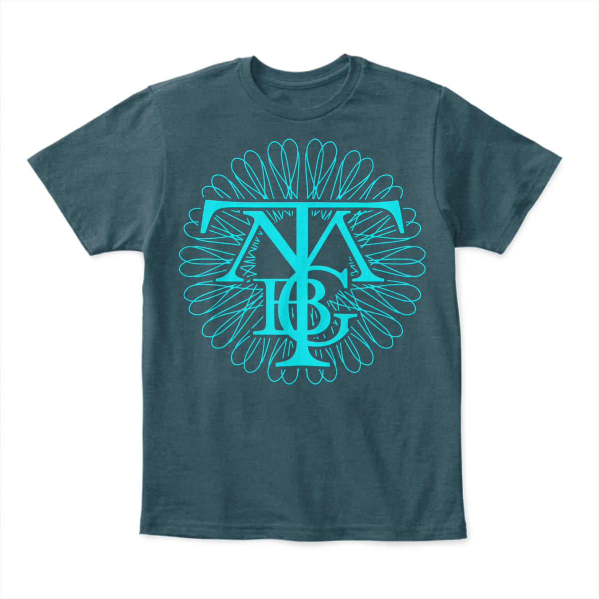 Spirograph on Steel Blue T-Shirt (Unisex) – They Might Be Giants
